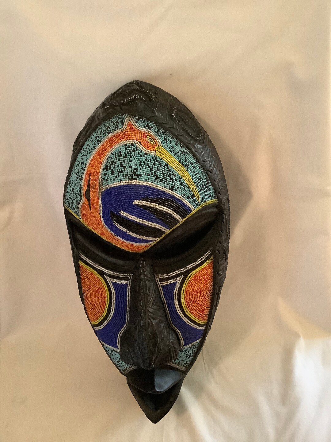 Large Beaded African Sankofa Bird Mask for Wall - Etsy