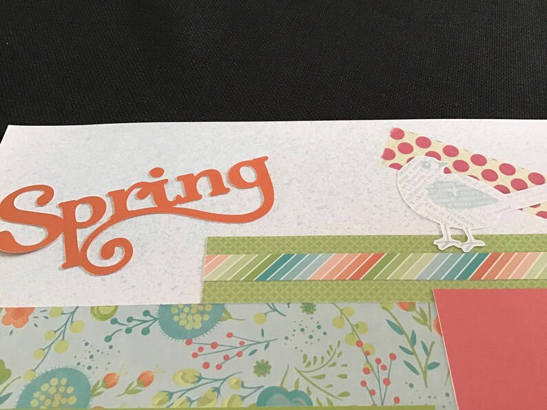12”x12” Spring Double Scrapbook Layout - Etsy