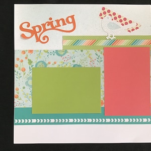 12”x12” Spring Double Scrapbook Layout - Etsy