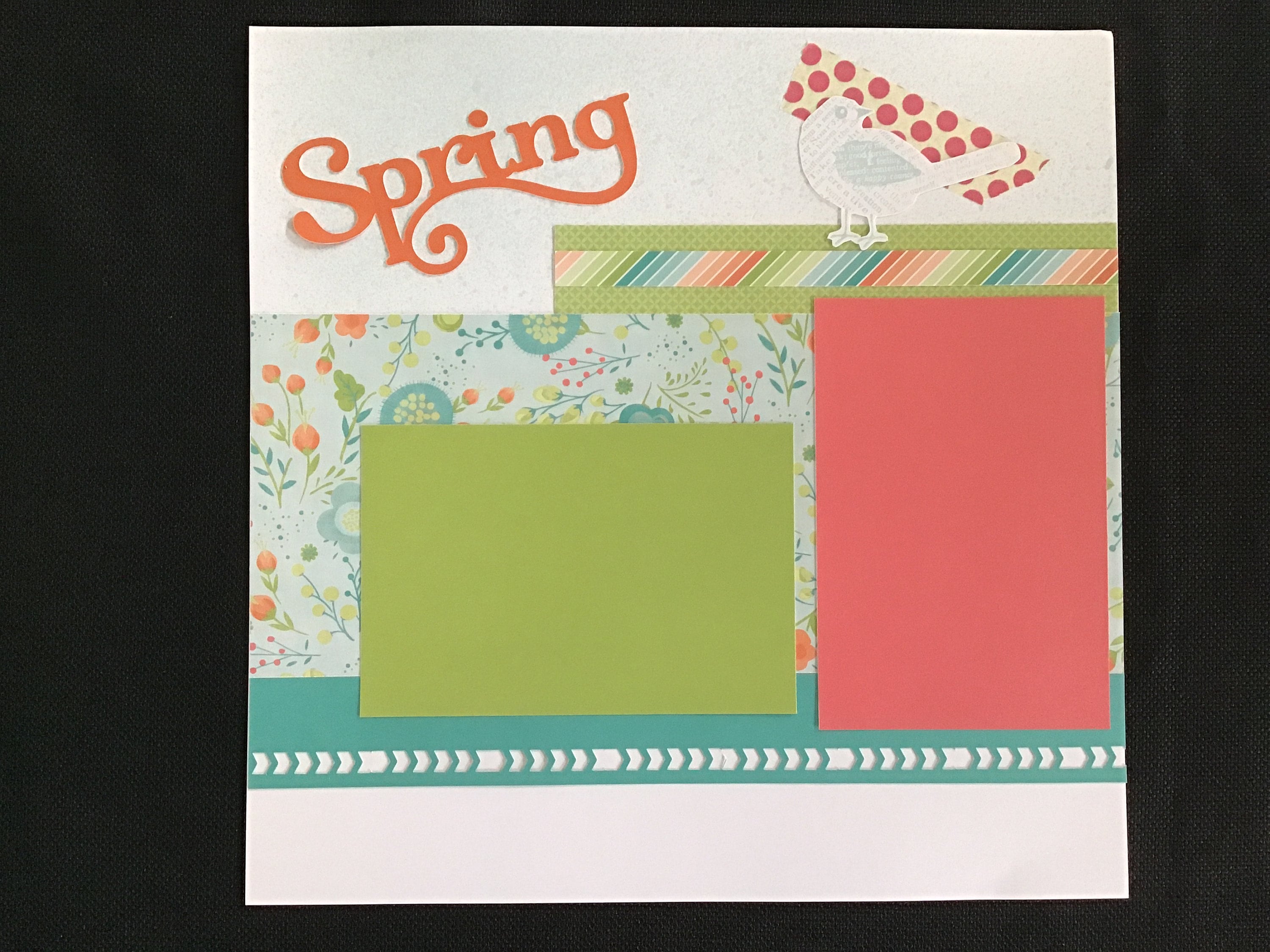 12”x12” Spring Double Scrapbook Layout - Etsy