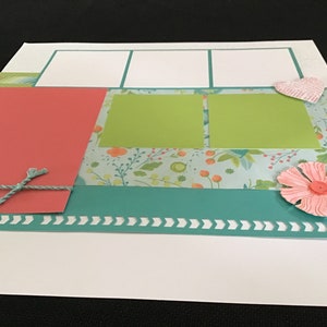12”x12” Spring Double Scrapbook Layout - Etsy
