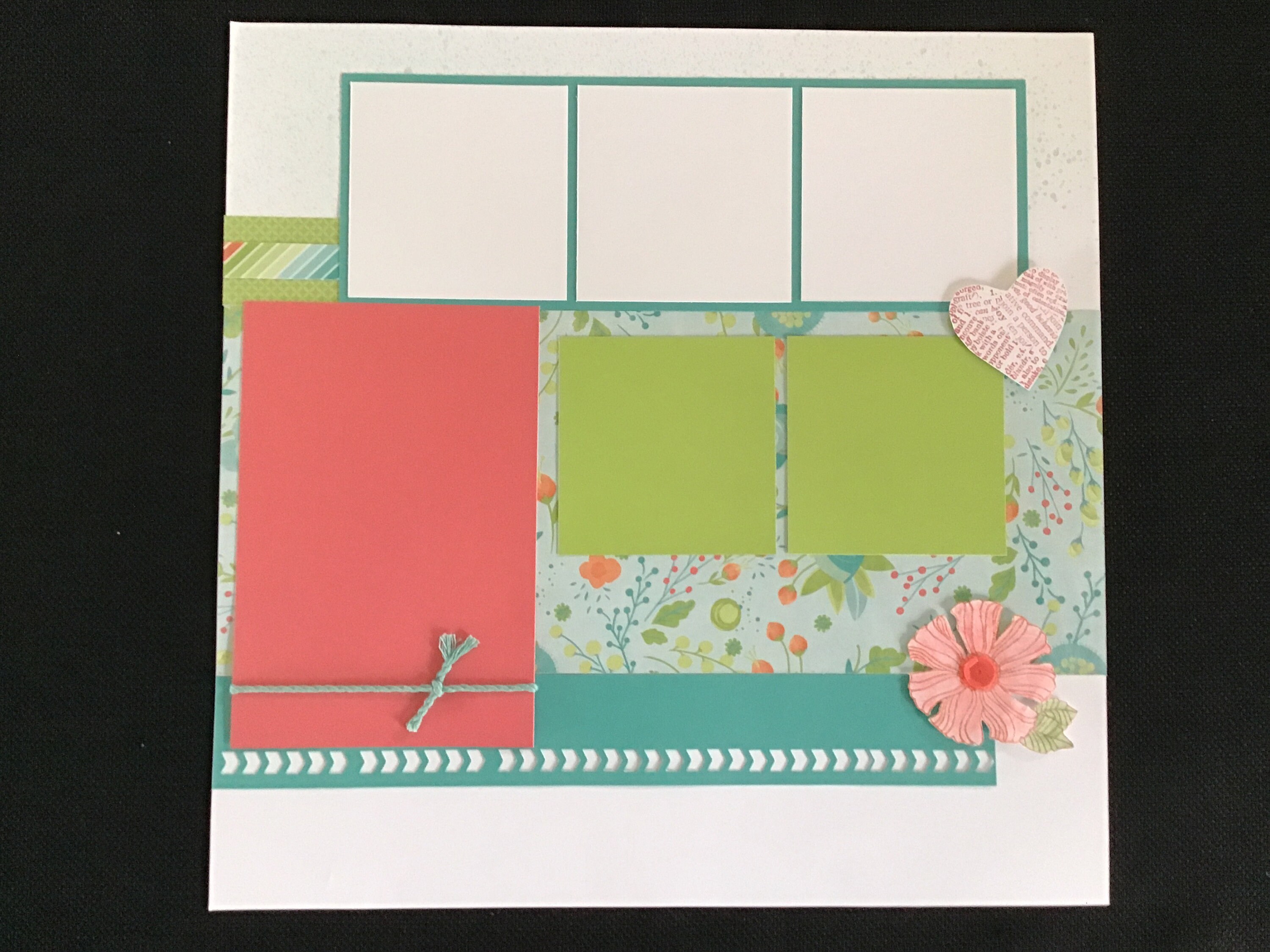 12”x12” Spring Double Scrapbook Layout - Etsy