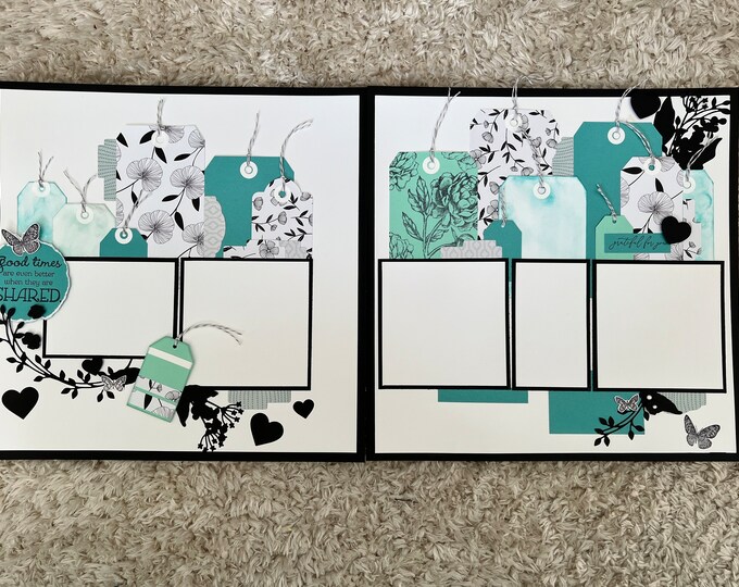 12”x12” Pre-made Scrapbook Layout, Scrapbook Pages, Good Times Shared ...