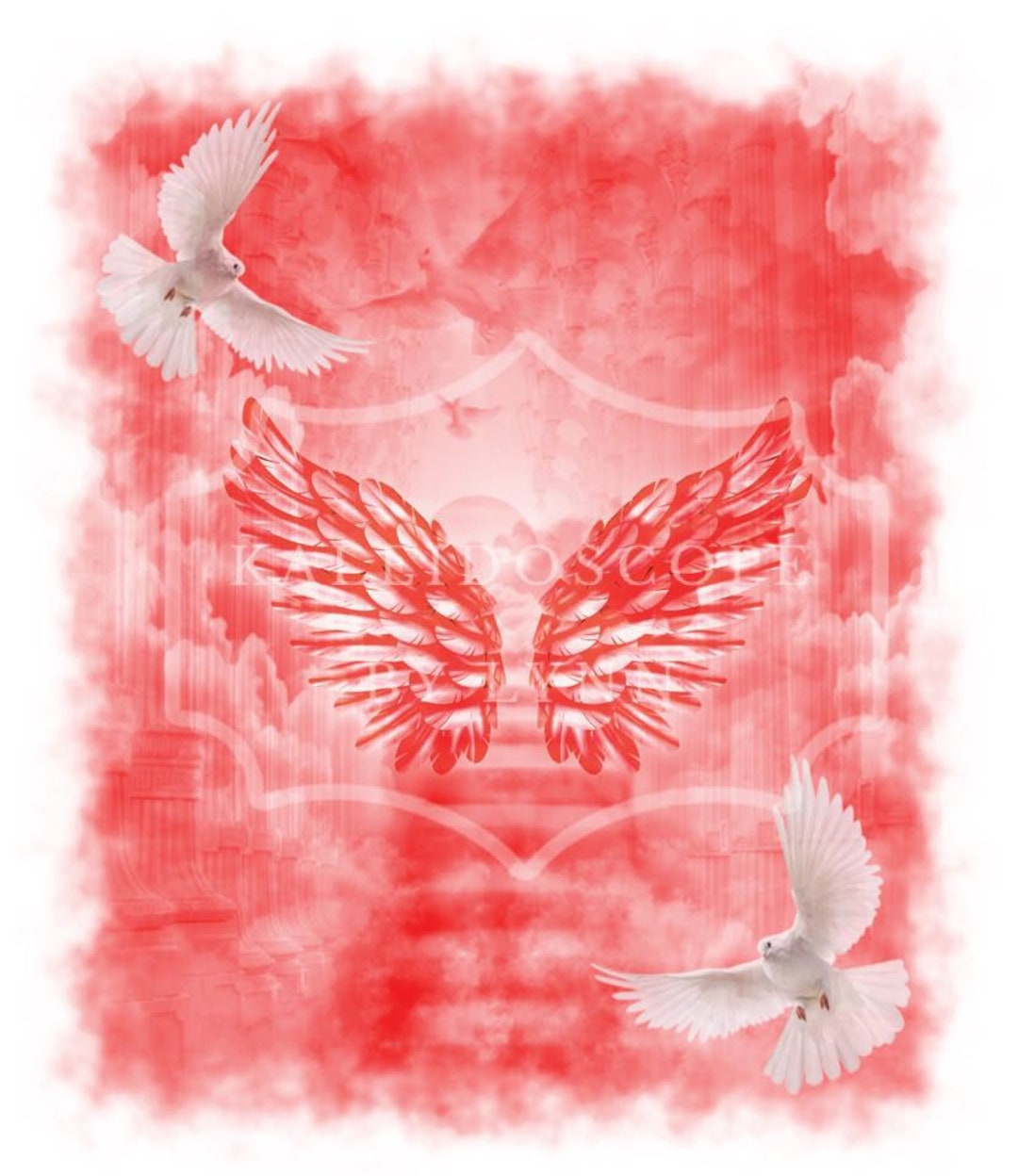 Red Heaven Clouds Rest in Paradise Memorial Design Files 6 Files With ...