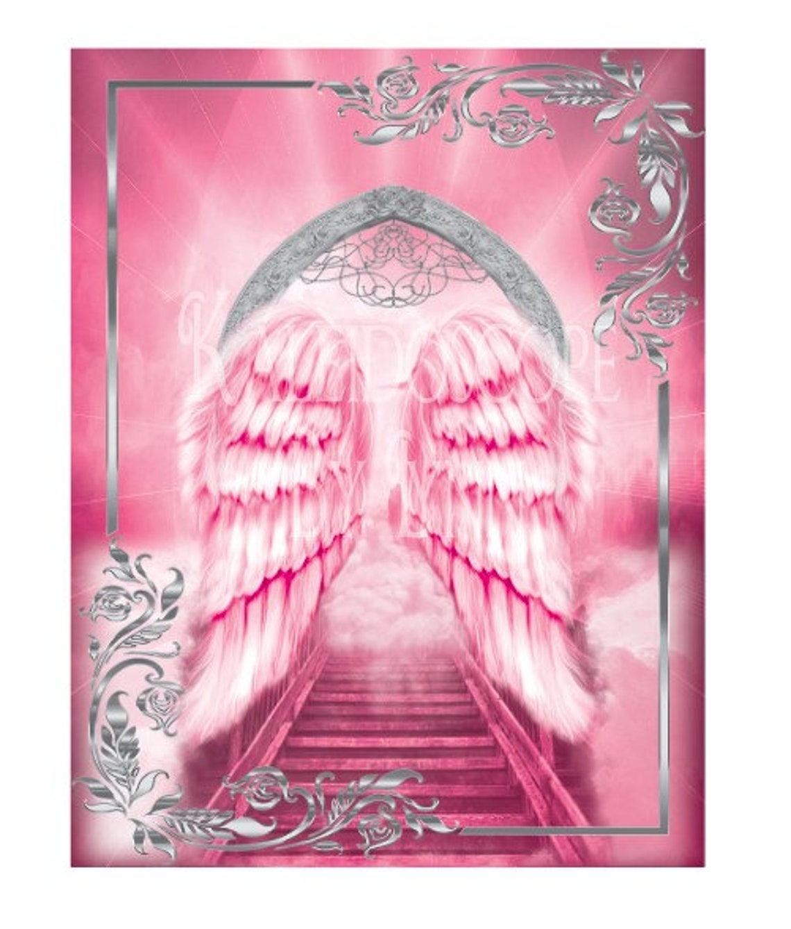 Pink and Silver Heavens Gate Memorial PNG Drop in Photo for - Etsy