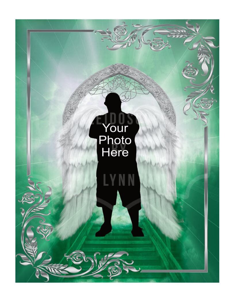 Green and Silver Heavens Gate Memorial PNG Drop in Photo for - Etsy