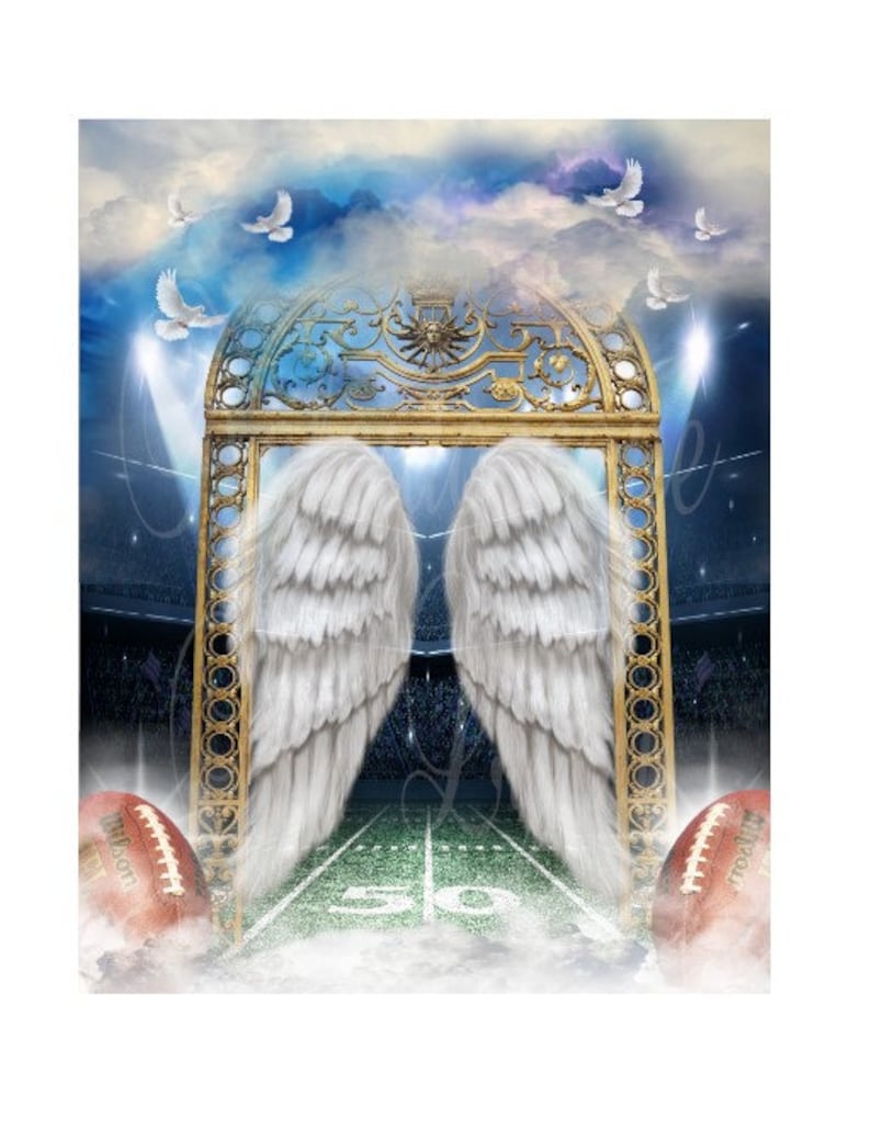 Sports Football Stadium Heaven Frame Background Memorial PNG Add Photo ...