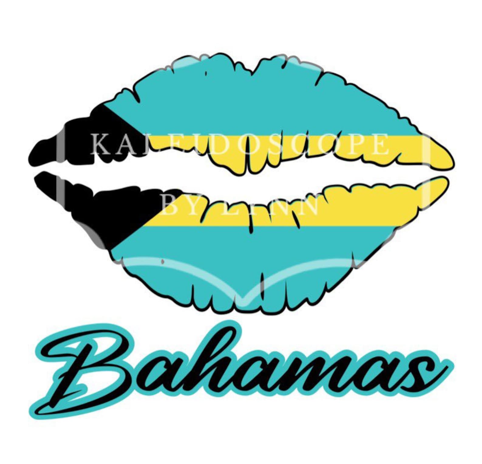 Bahamas Bahamian Flag Lips SVG PNG JPG Digital Cut File for - Etsy