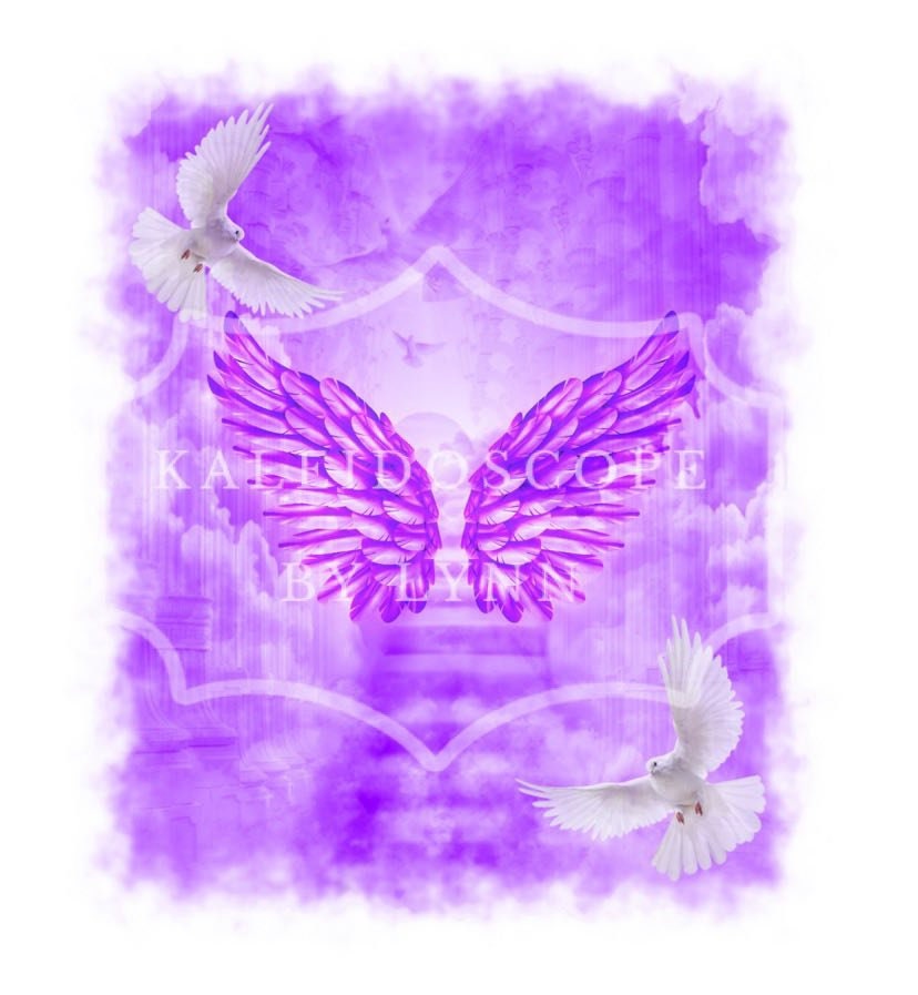 Purple Heaven Clouds Rest in Paradise Memorial Design Files 6 Files ...