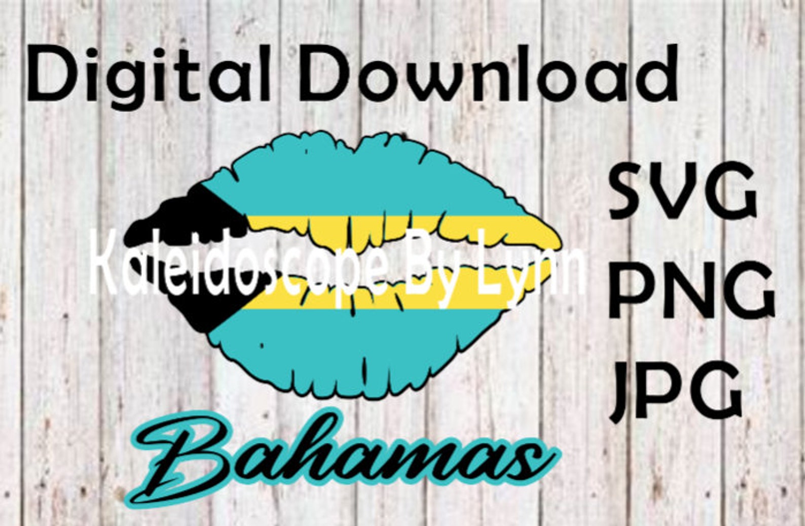 Bahamas Bahamian Flag Lips SVG PNG JPG Digital Cut File for | Etsy