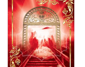 Red and Gold Heavens Gate Memorial PNG Drop in Photo for - Etsy