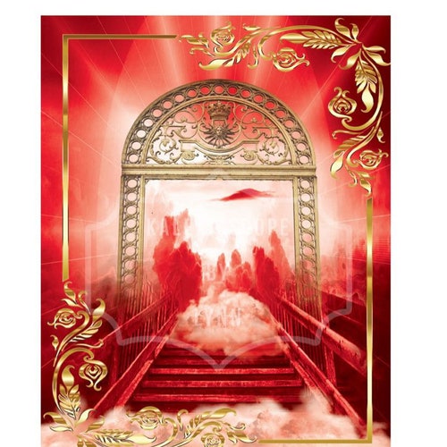 Red Heavens Gate Angel Memorial PNG Add Photo Template for - Etsy