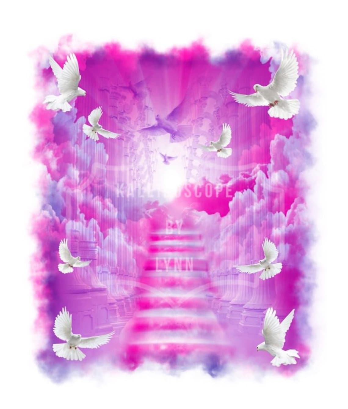 Pink and Purple Heaven Clouds Memorial Design Files 2 Files With or ...