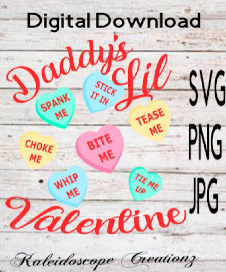 Daddys Lil Valentine Bdsm Valentines Day Svg Png Etsy