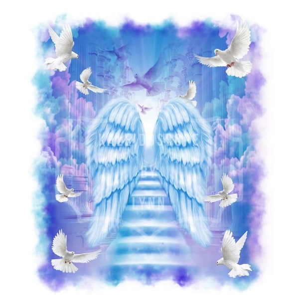Rip With Wings and Clouds Template - Etsy