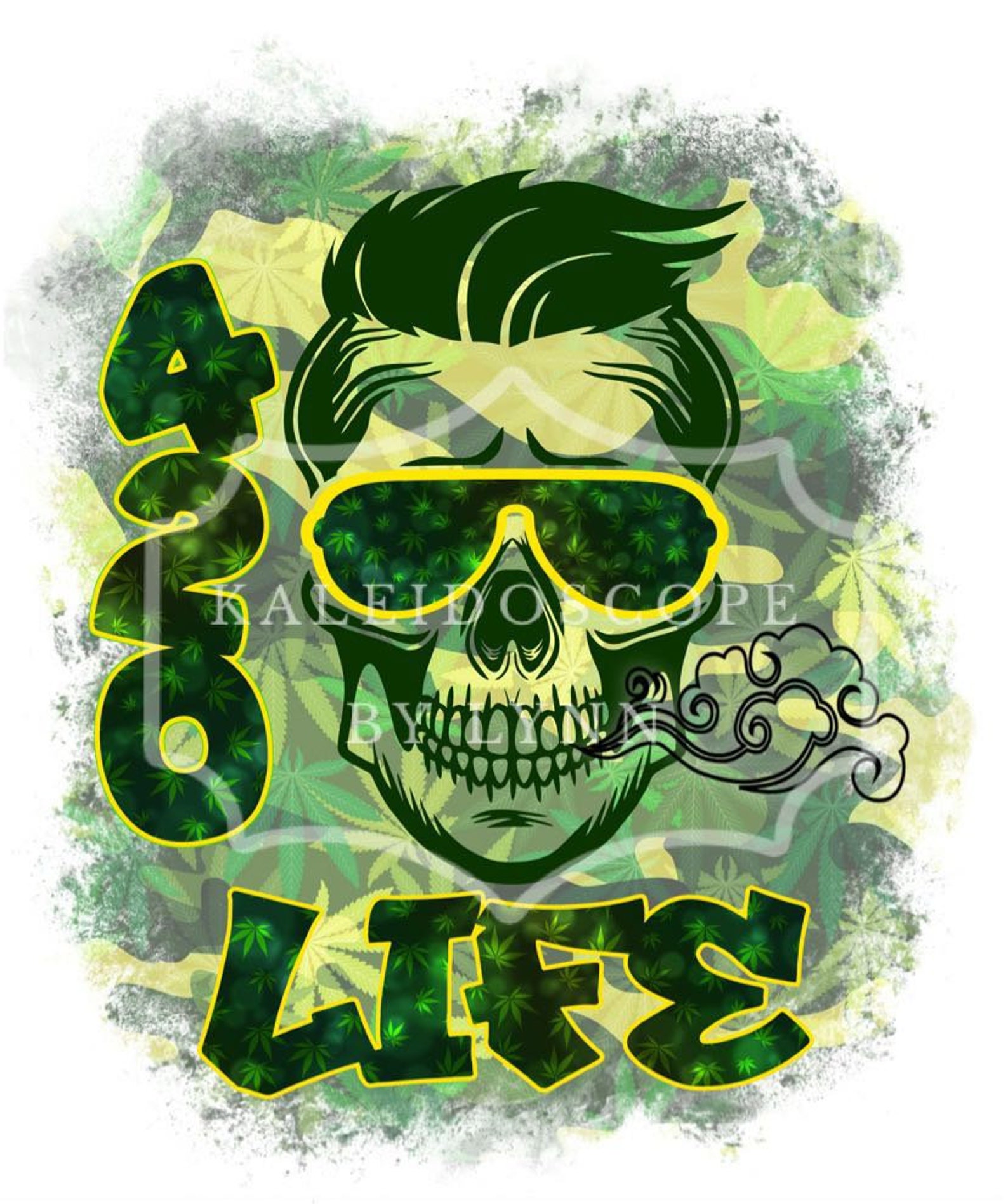 420 Life Male Skull Dad Life Cannabis Marijuana Digital Design File PNG ...