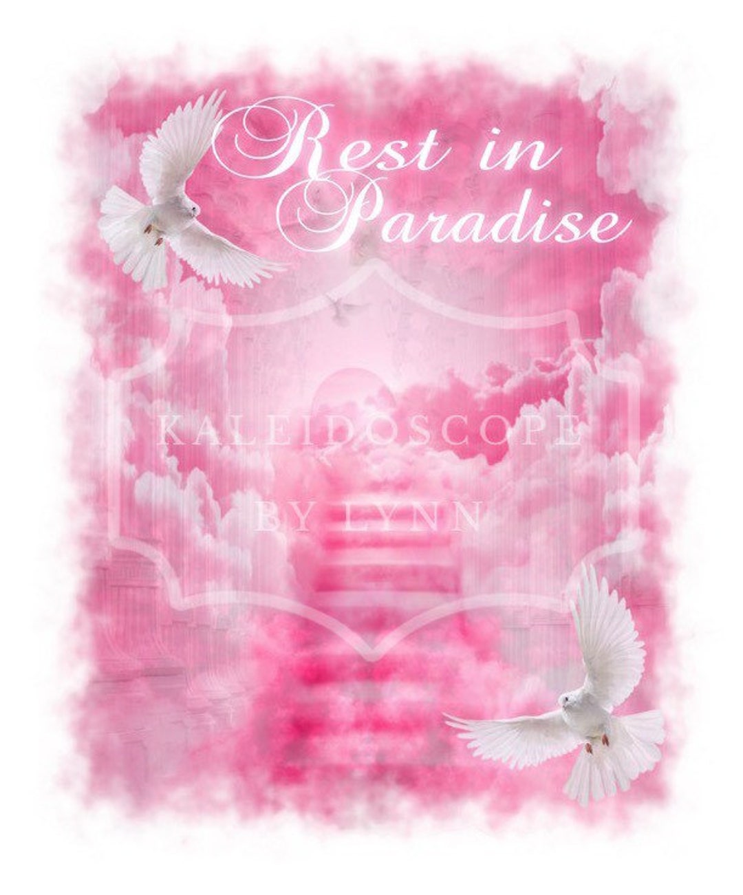 Pink Heaven Clouds Rest in Paradise Memorial Design Files 6 Files With ...