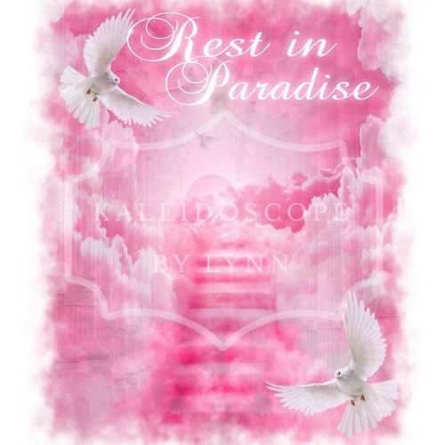 Pink and Purple Heaven Clouds Memorial Design Files 2 Files - Etsy