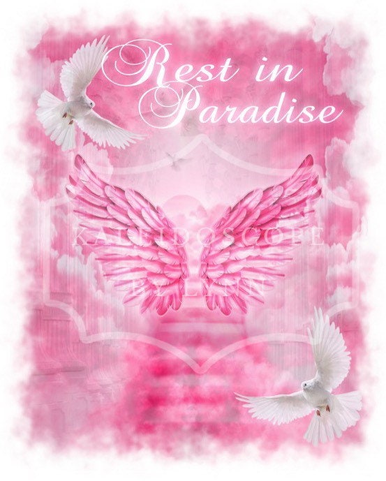 Pink Heaven Clouds Rest in Paradise Memorial Design Files 6 Files With ...