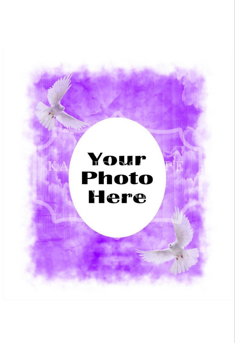 Purple Heaven Clouds Rest in Paradise Memorial Design Files 6 - Etsy Israel