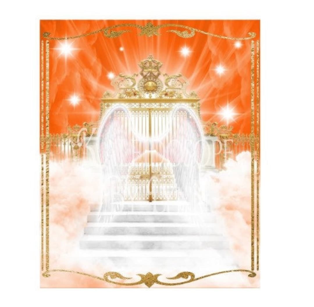 Orange and Gold Frame Background Memorial PNG Add Photo Template for ...