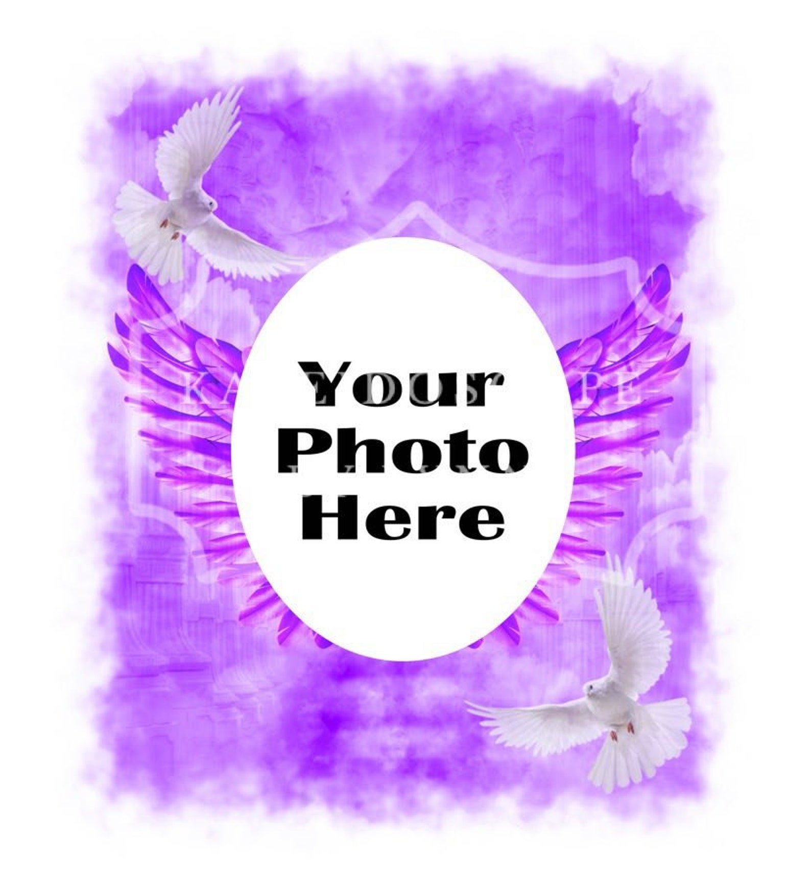 Purple Heaven Clouds Rest in Paradise Memorial Design Files 6 Files ...