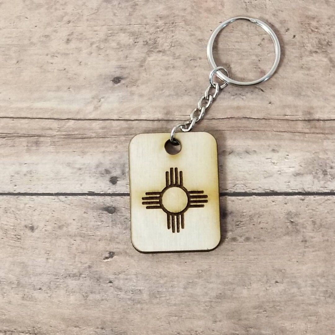 Zia Keychain, New Mexico Keychain, Wood Zia Keychain. 3 for 10 Dollars ...