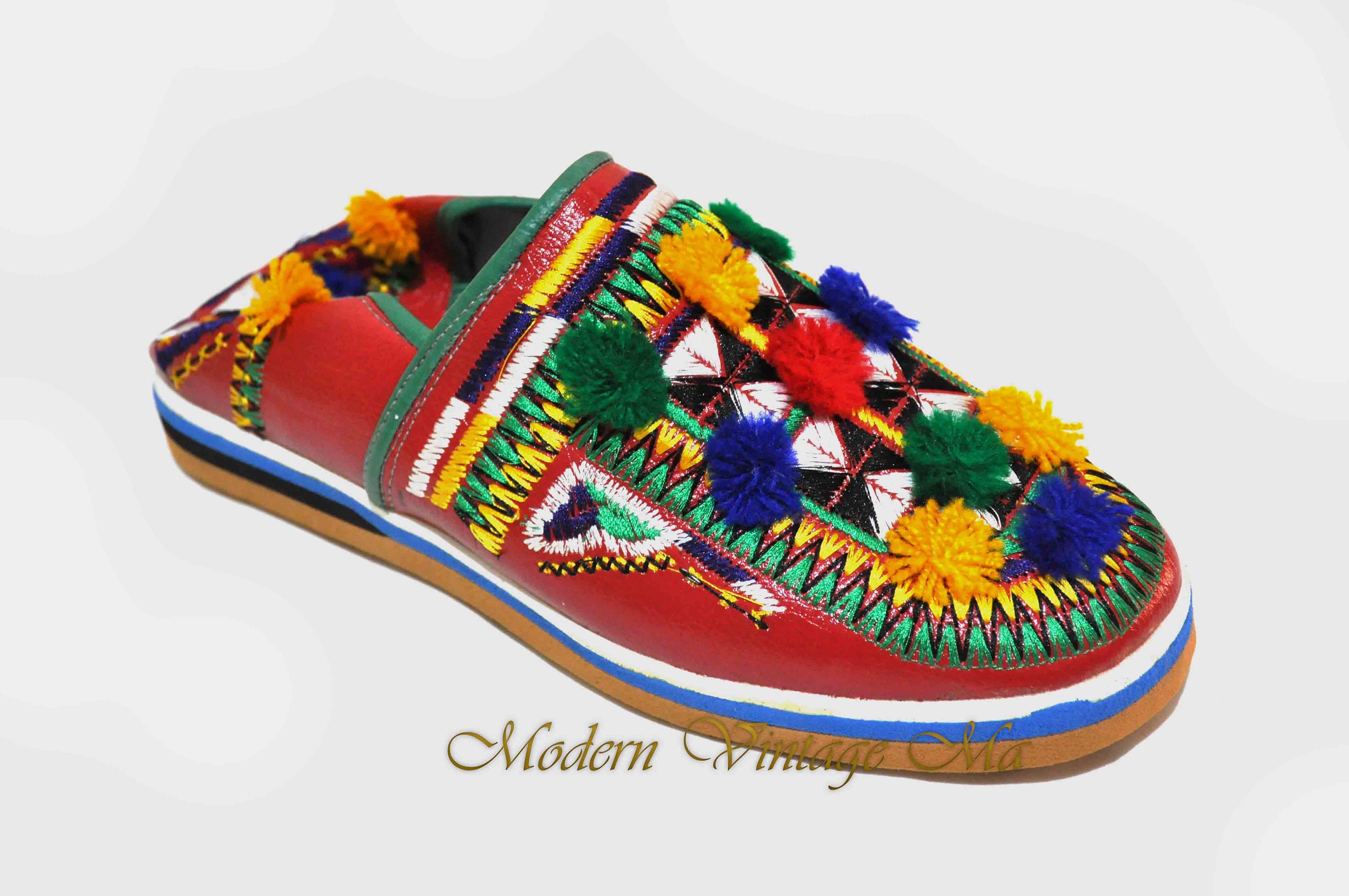 Moroccan shoes berber shoes Leather shoes women leather | Etsy