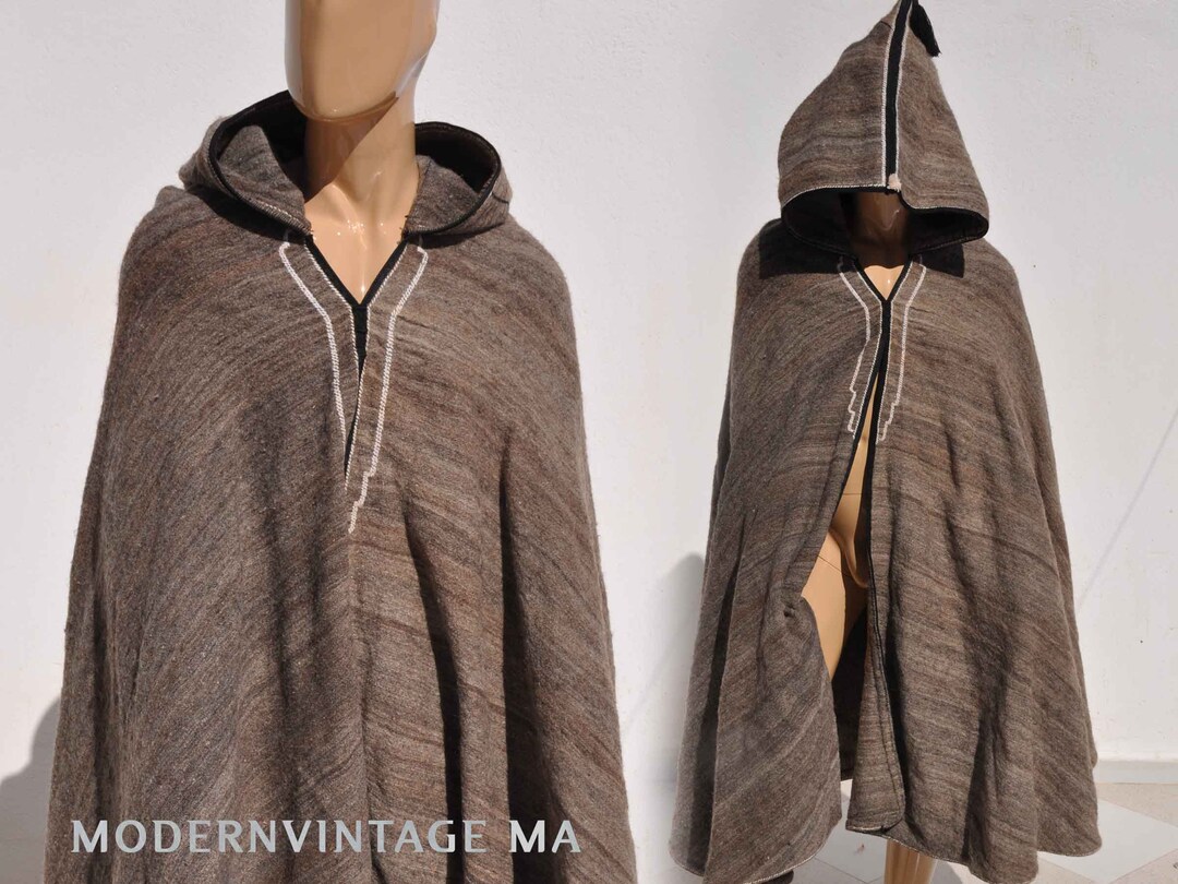 Vintage Moroccan Bernous , Bernous for Men , Coat for Winter , Desert ...