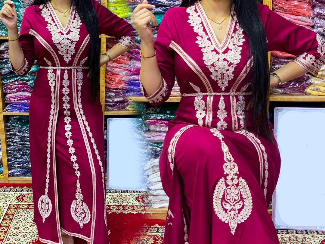 Moroccan Kaftan , Kaftan for Women , Party Wear Dress , Cotton Kaftan ...