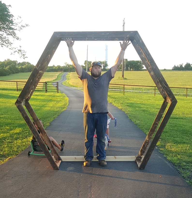 Construction Plans for HEXAGON Wedding ARBOR - DIY Wooden Arch Project ...