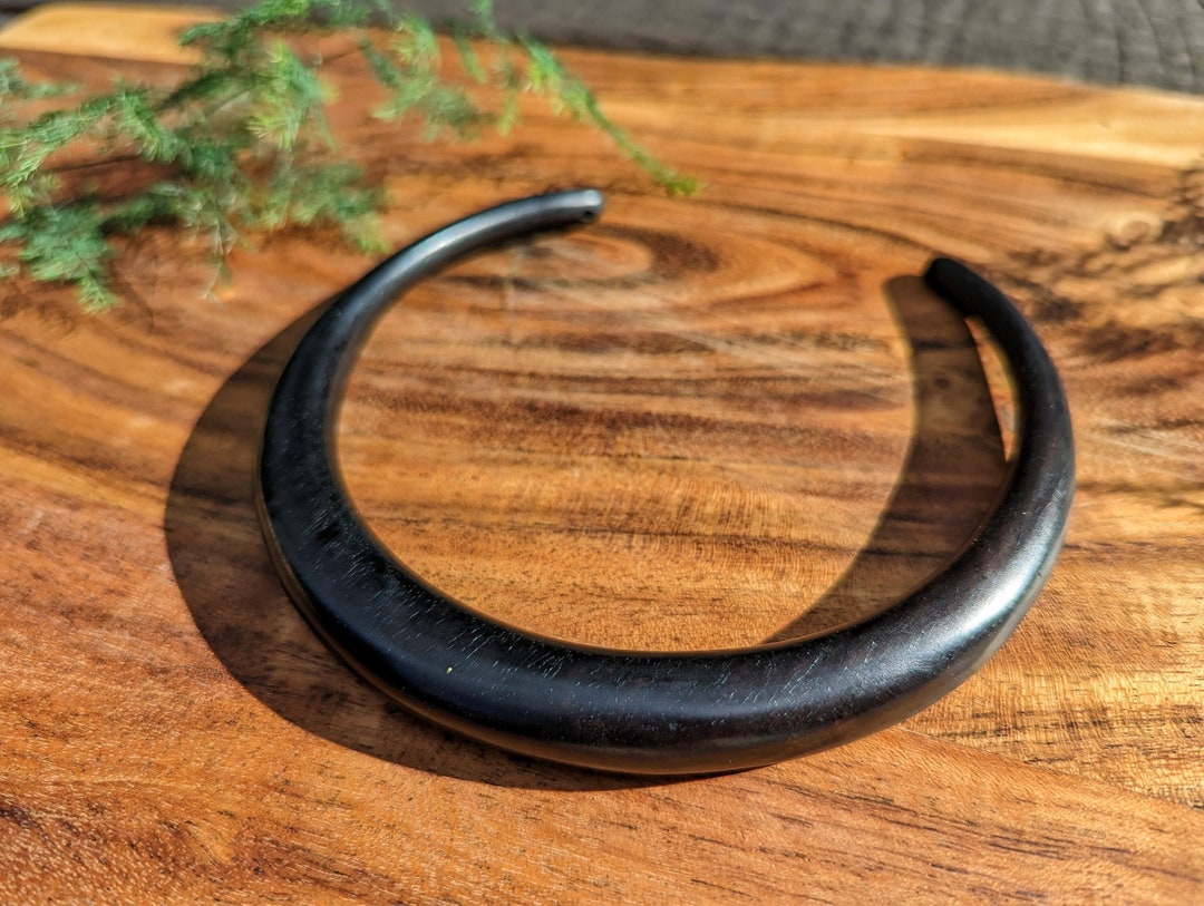 Black Wooden Choker Necklace, Tribal Wood Necklace - Etsy