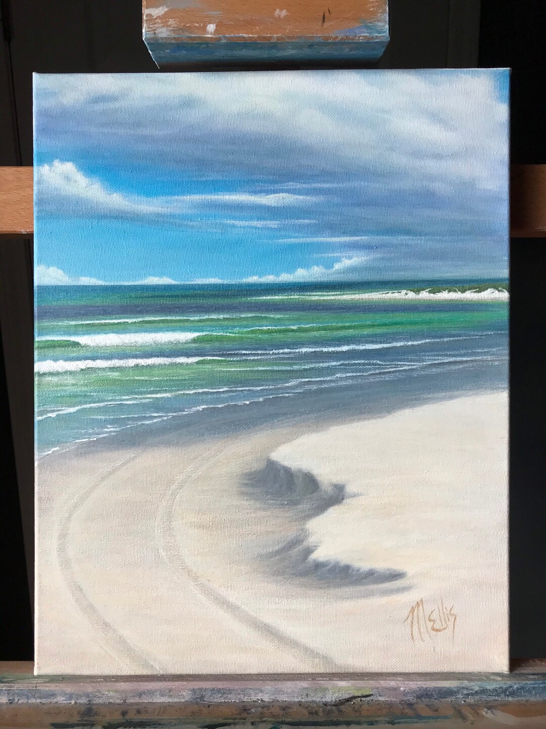 Beach Painting, Original Art, Along the Outer Banks, OBX, Painting ...