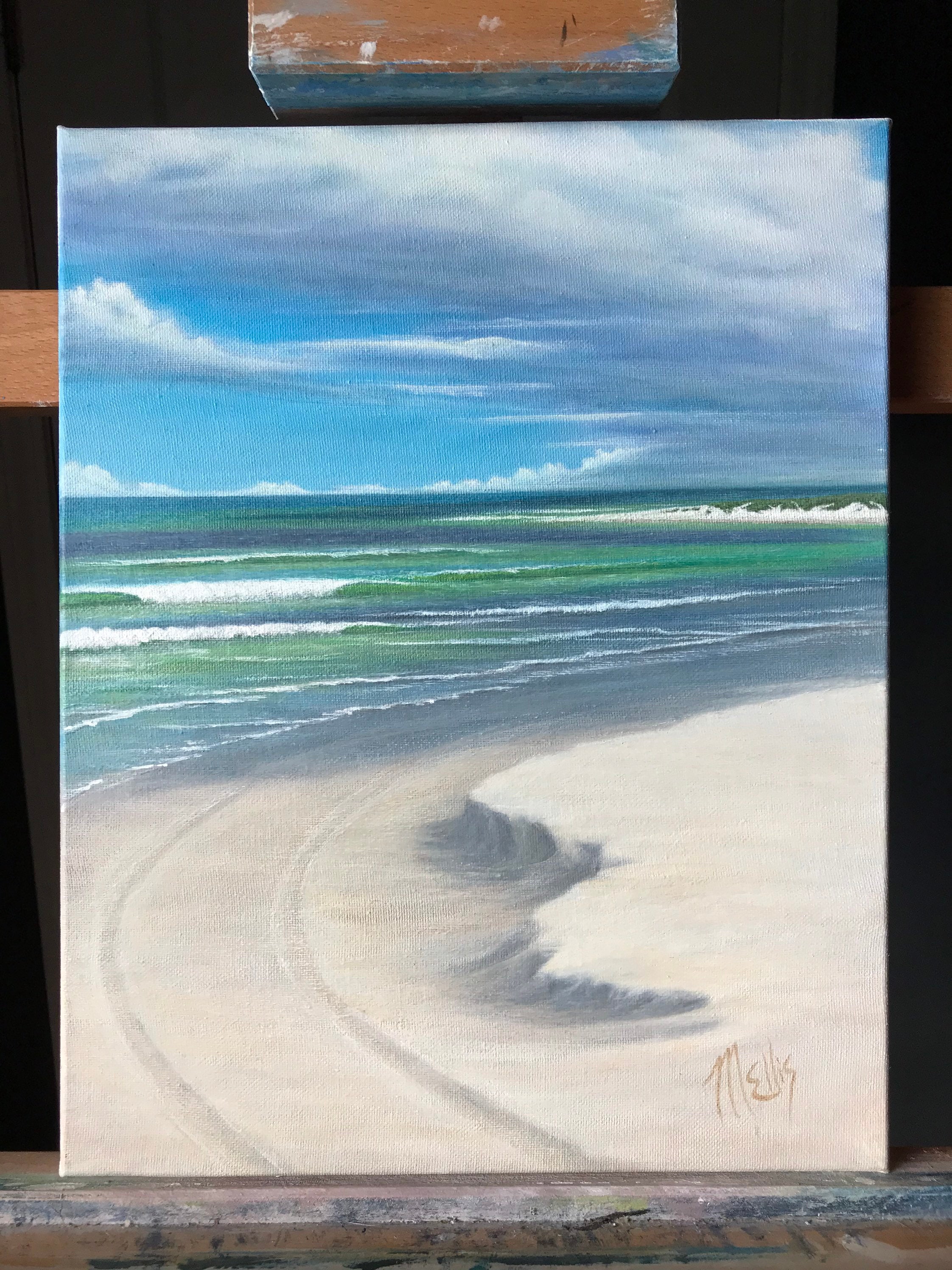 Beach Painting, Original Art, Along the Outer Banks, OBX, Painting ...