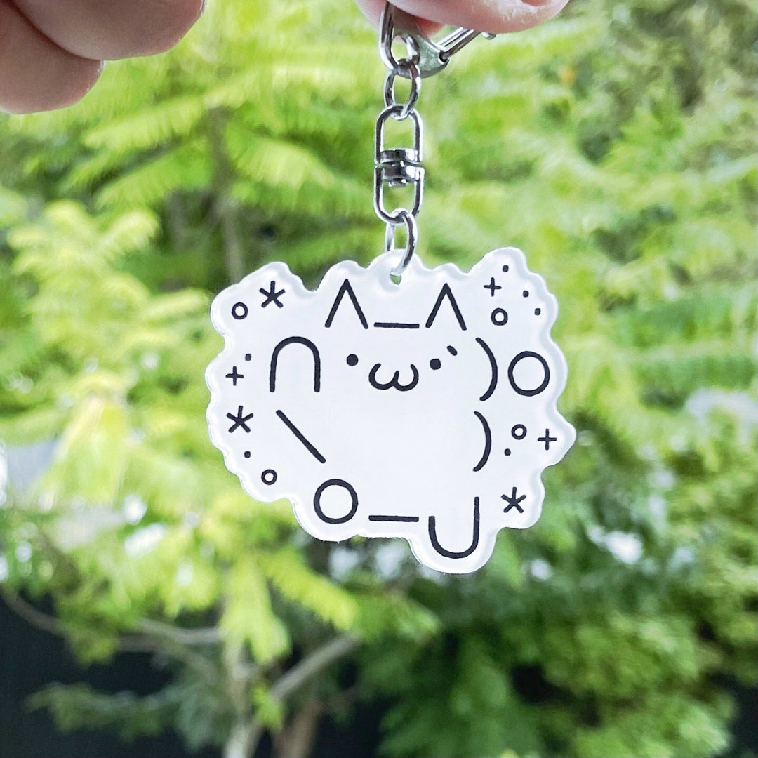 Fun & Peace Webcore Ascii Kaomoji Acrylic Charm Keychain - Etsy