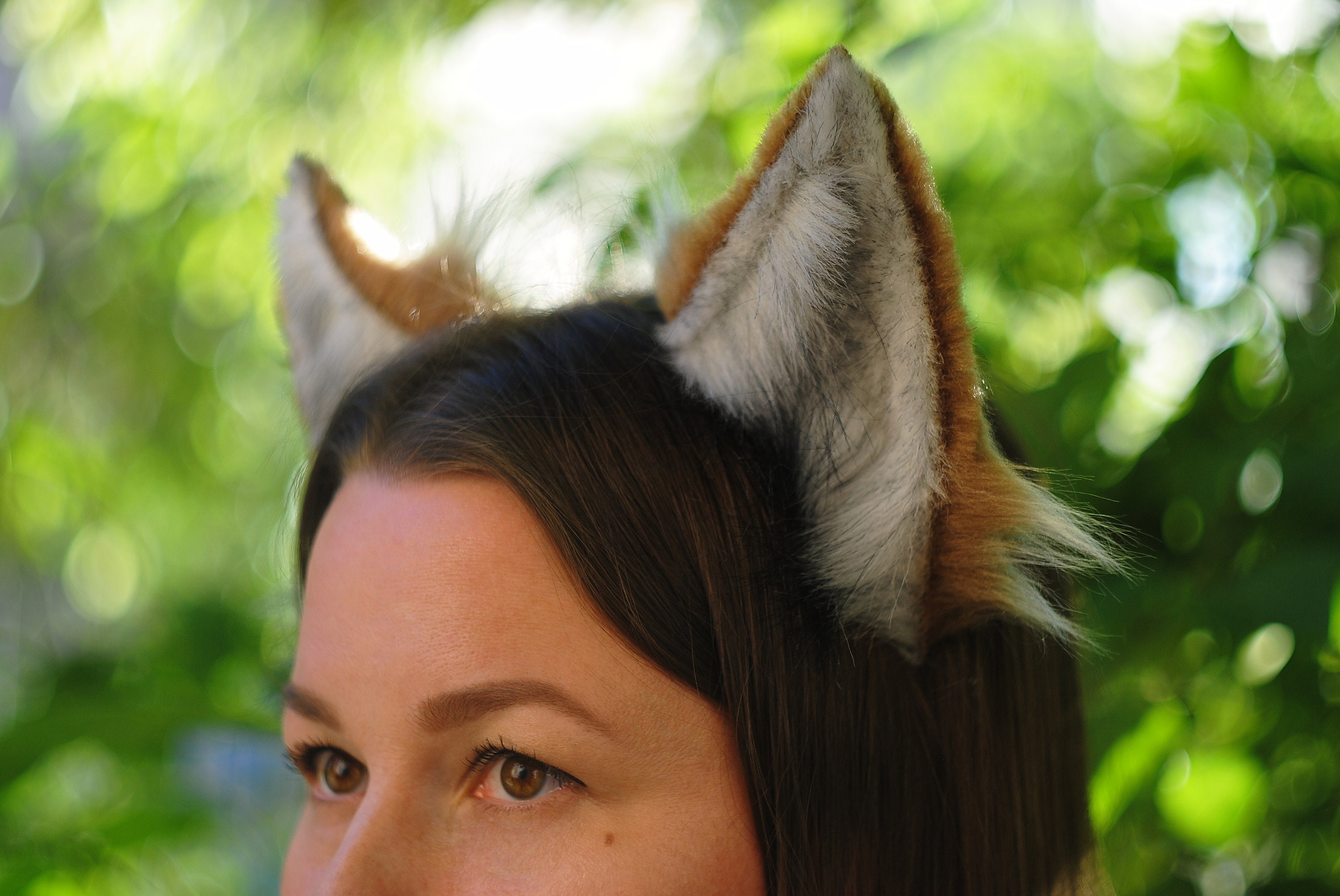 Fox ears / Red fox ears / Realistic fox ears / Faux fur fox | Etsy