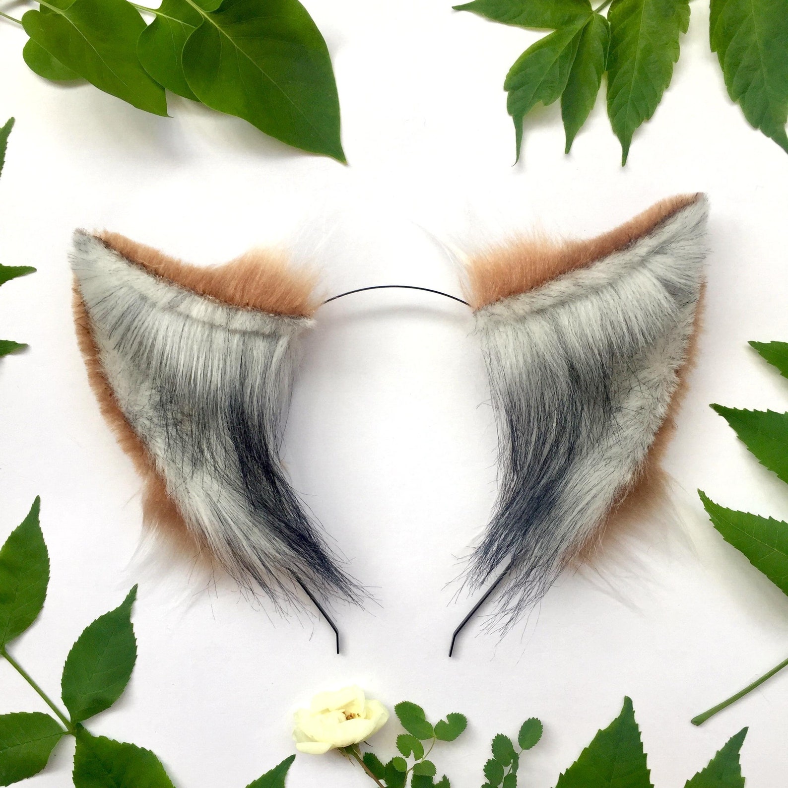 Fox ears / Red fox ears / Realistic fox ears / Faux fur fox | Etsy