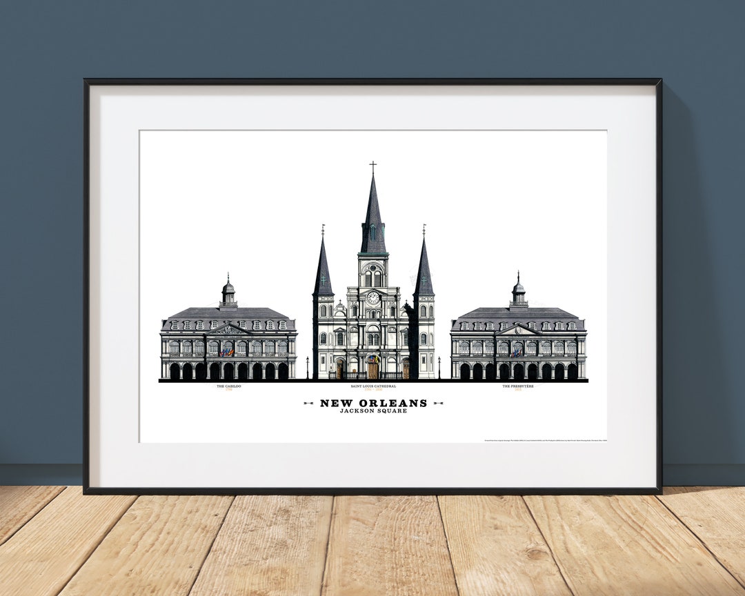 New Orleans Poster - Jackson Square - New Orleans, Louisiana ...