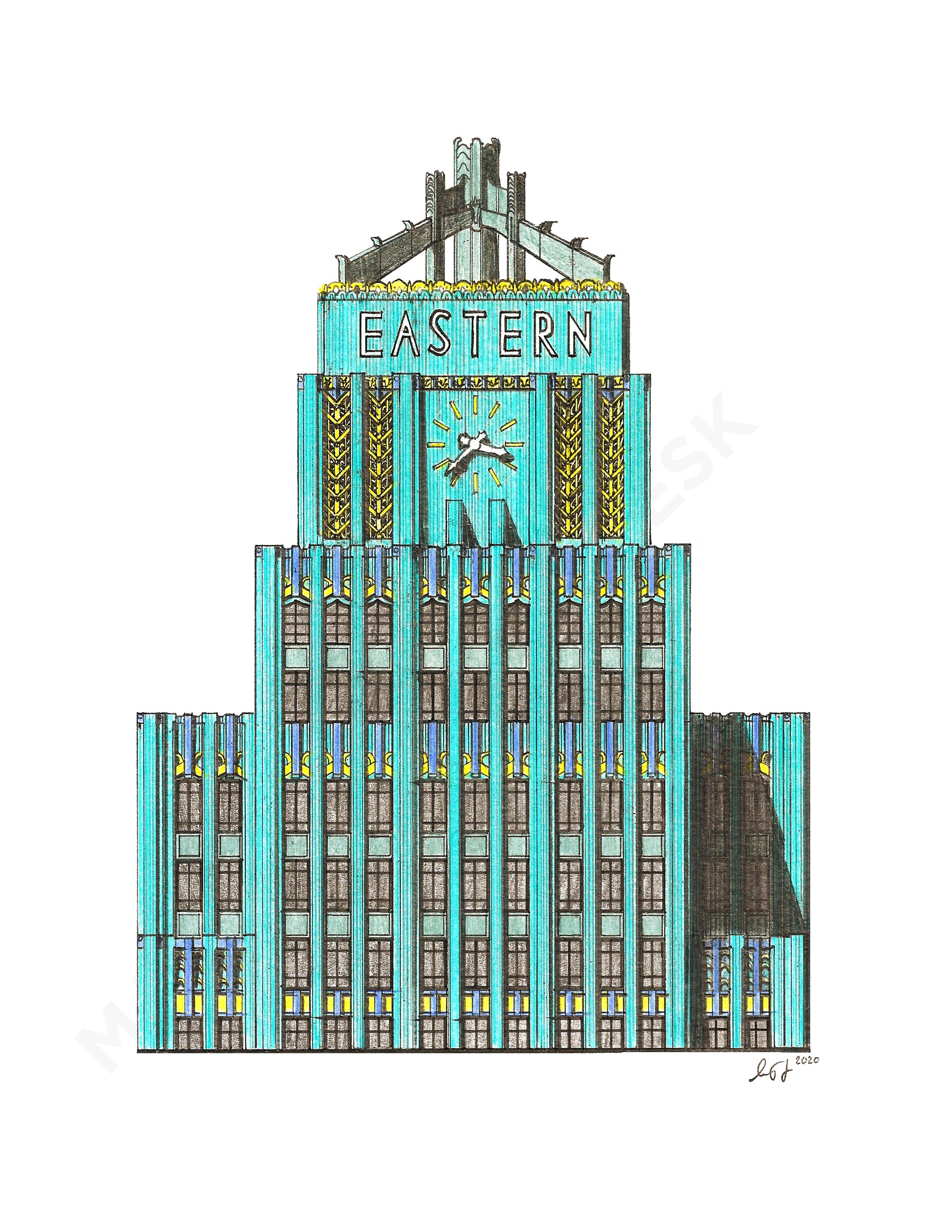 Eastern Columbia Building - Los Angeles, California - Art Deco Tower ...