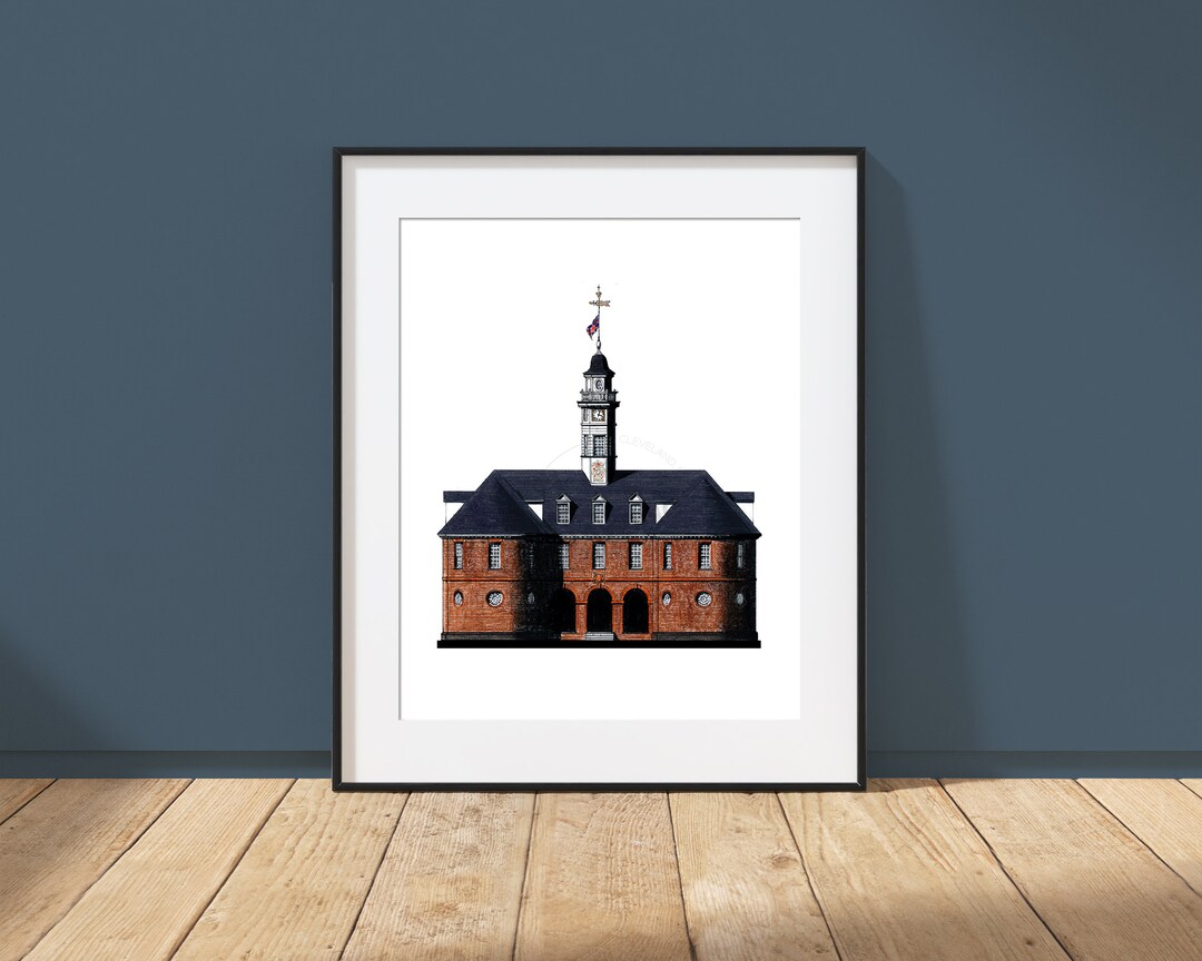 The Capitol Building - Williamsburg, Virginia - Architecture Art Print ...