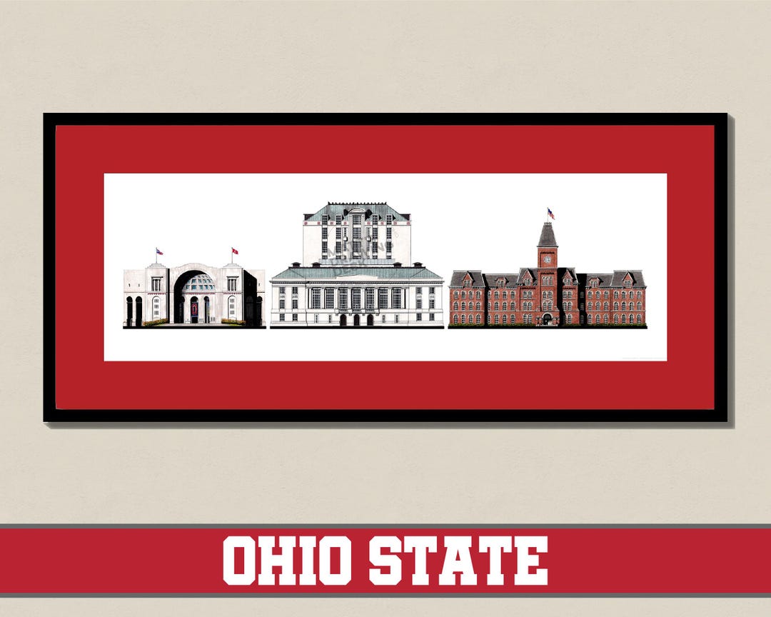 Ohio State Posters - Architecture Art Print - College Poster - Etsy