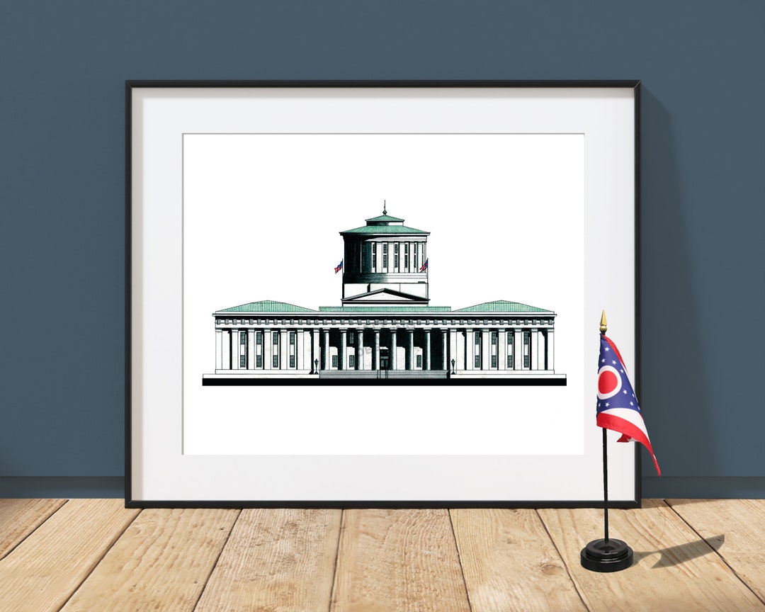 Ohio Statehouse Columbus, Ohio Architecture Art Print - Etsy