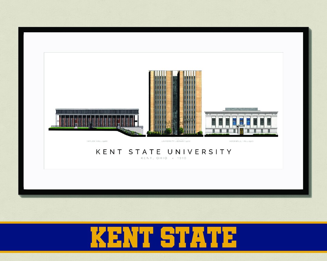 Kent State University Poster - Architecture Art Print - KSU Golden ...