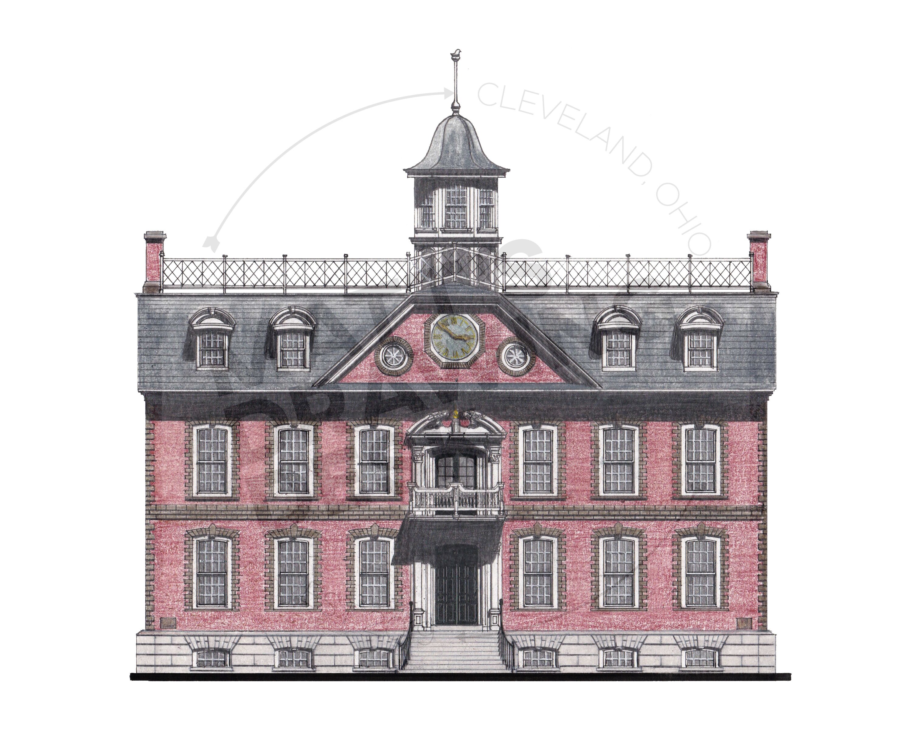 Old Colony House Newport Rhode Island Architecture Art | Etsy