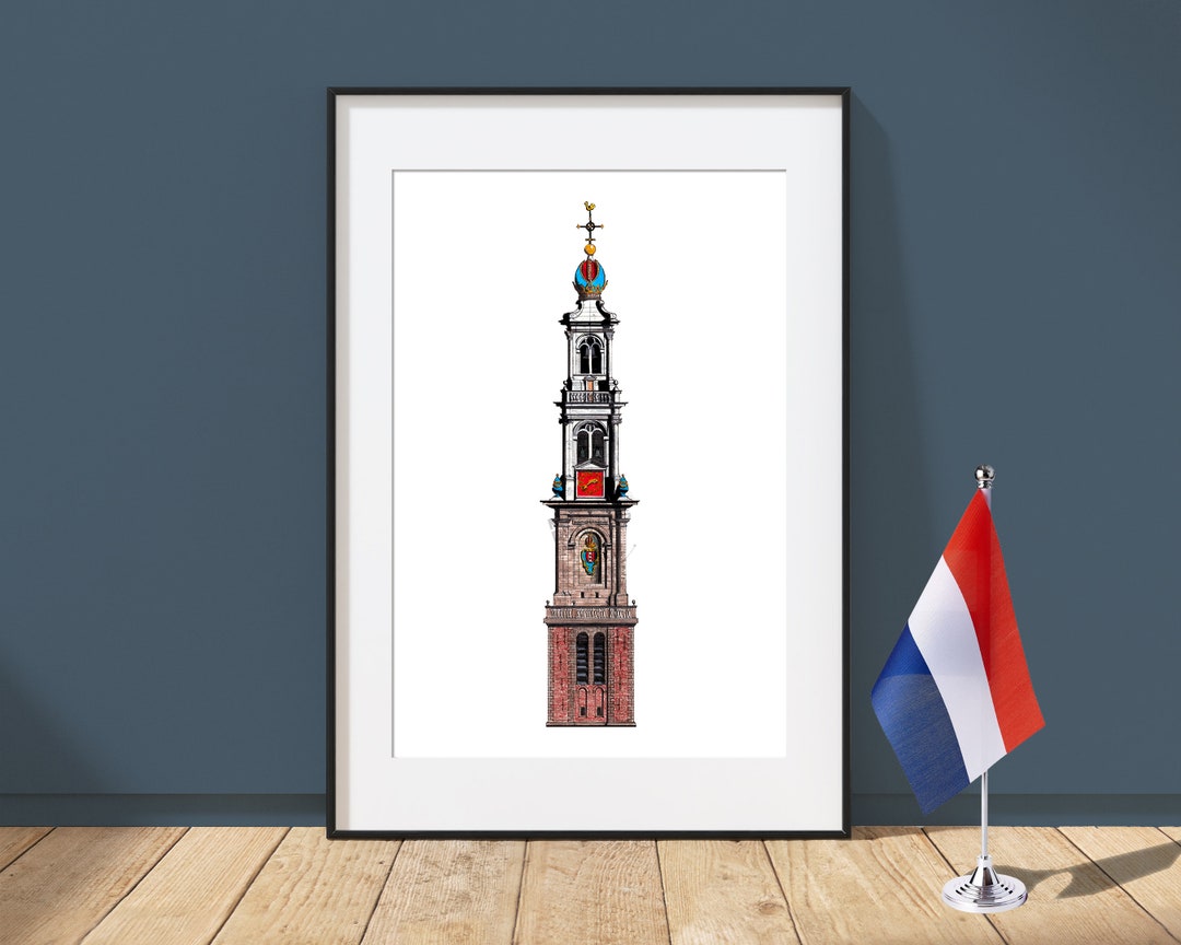Westertoren - Amsterdam, Niederlande - Architektur Kunstdruck - Etsy ...