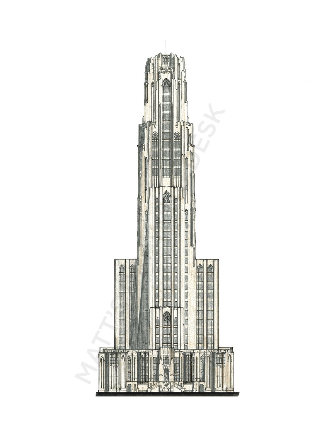 University of Pittsburgh Cathedral of Learning Pittsburgh - Etsy