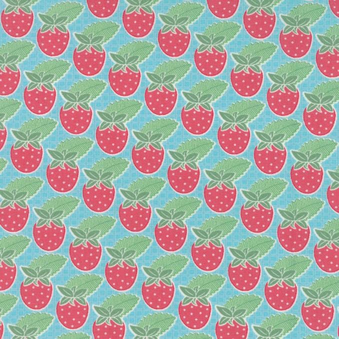 Moda Bumble Berries Lauren + Jessi Jung Bias Print Strawberries - Etsy
