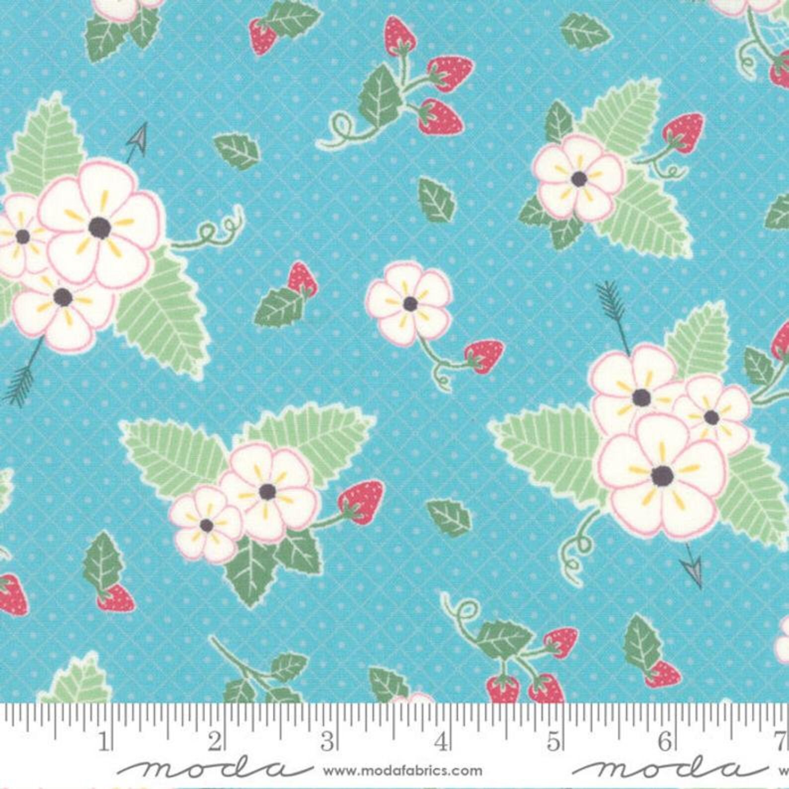 Moda Bumble Berries Lauren + Jessi Jung Strawberries and Blossoms on ...