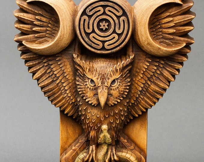 Hecate's Owl Statue, Bird, Greek Goddess, for Pagan Home Altar Kit ...