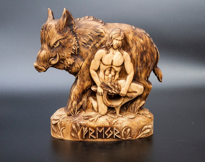 Freyr Totem Altar Frey Statue Norse Pagan Asatru Figurines - Etsy